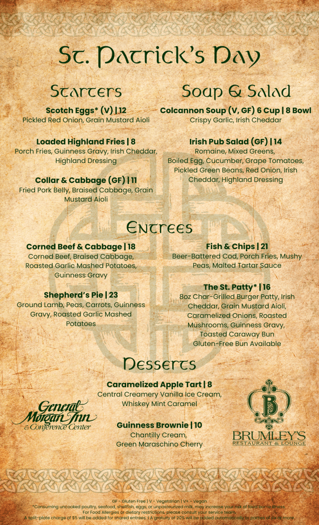 St. Patrick’s Day – The General Morgan Inn and Conference Center